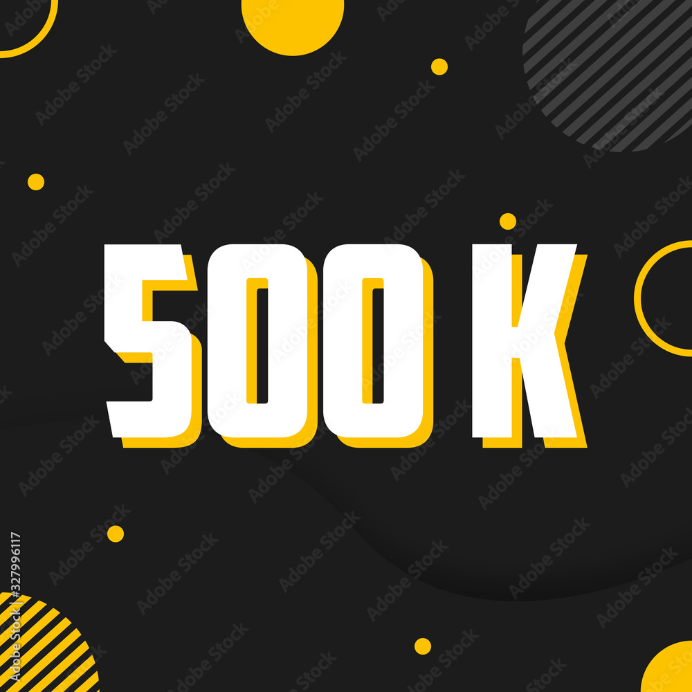 Thank you 500 000 followers. Celebration 500k followers. Stock Vector ...