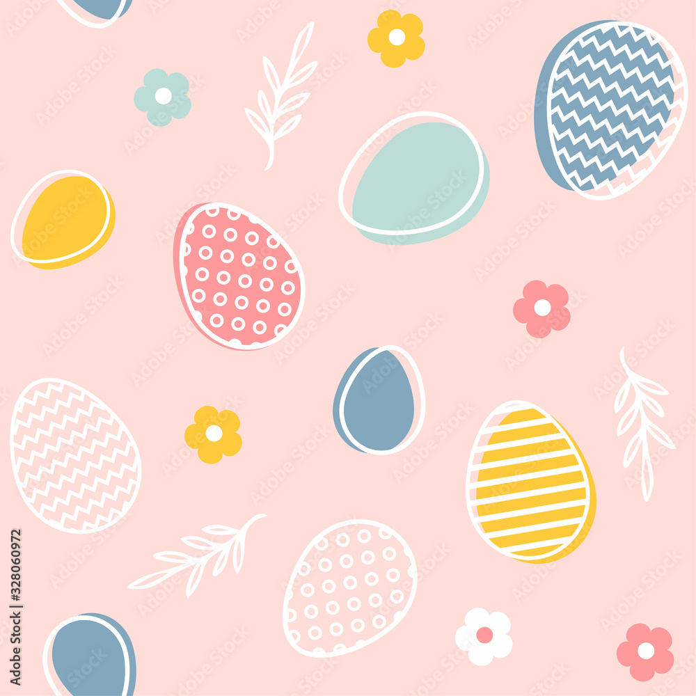 easter seamless patterns. Spring pattern for banners, posters, cover ...