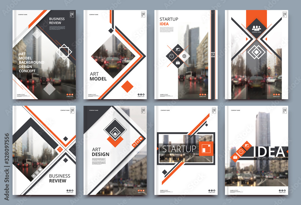 Abstract binder layout. White a4 brochure cover design. Fancy info text ...