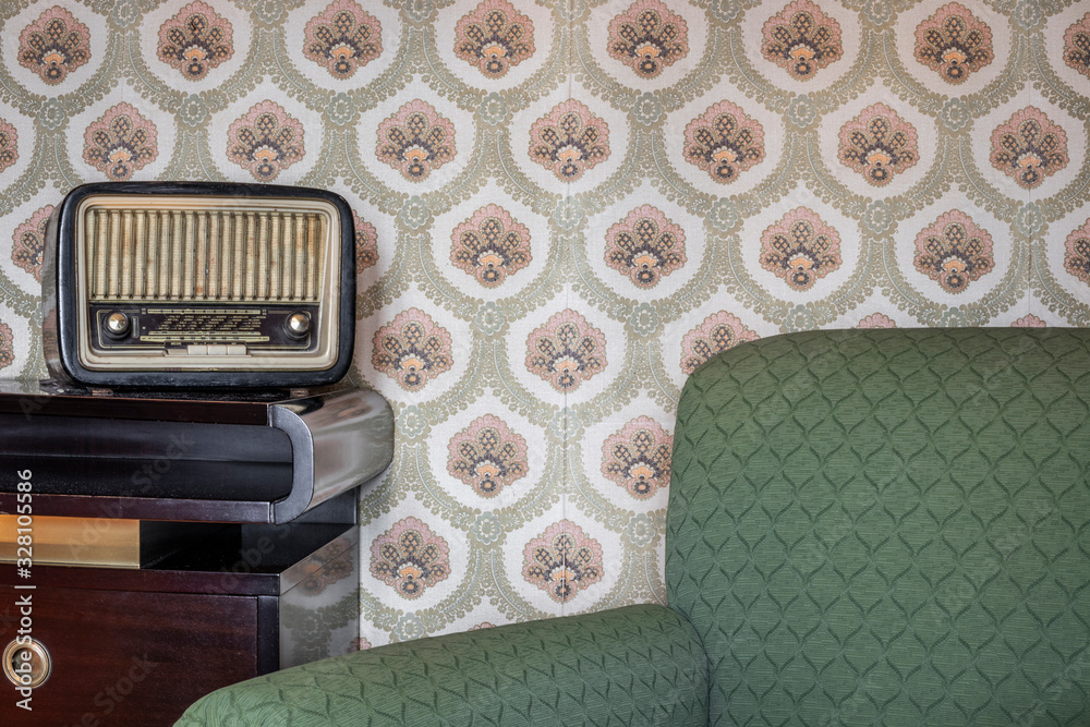 March 1, 2020 - Rome, Italy - Telefunken Mignonette, an old transistor ...