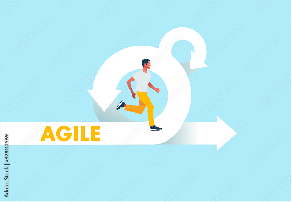 Agile development methodology icon vector illustration. Agile Life ...