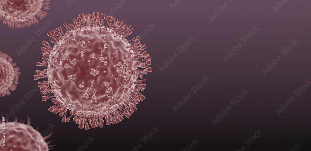 COVID -19, Coronavirus Infection inside human body. Respiratory disease ...