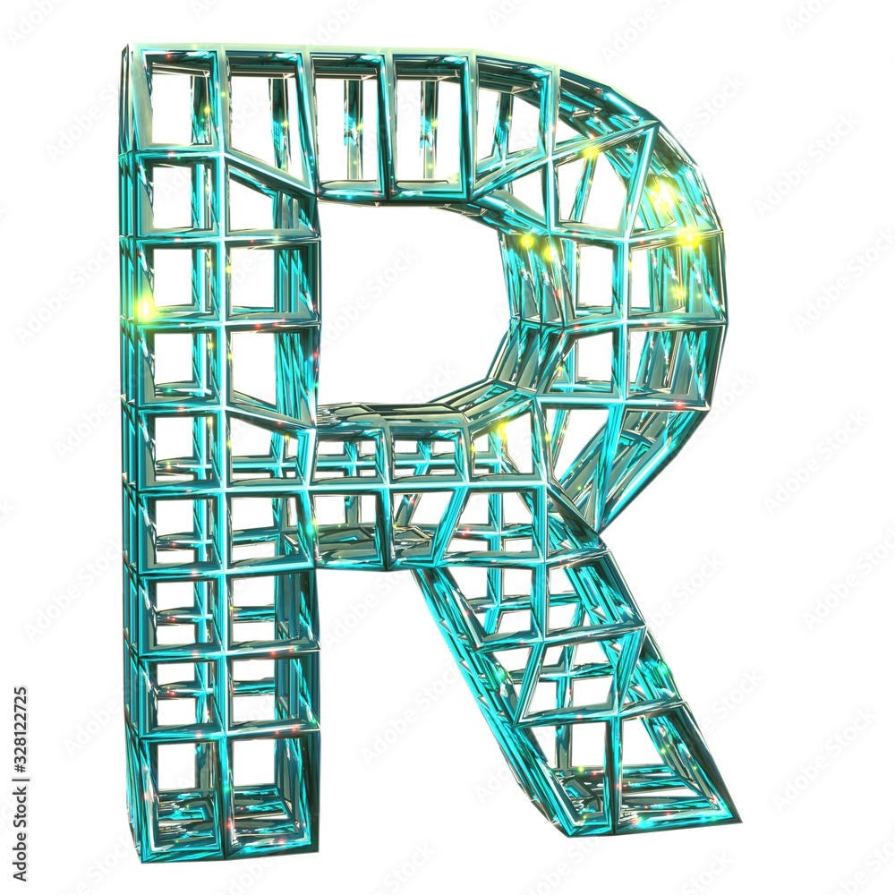 3D rendering. Uppercase Letter R. Stock Illustration | Adobe Stock