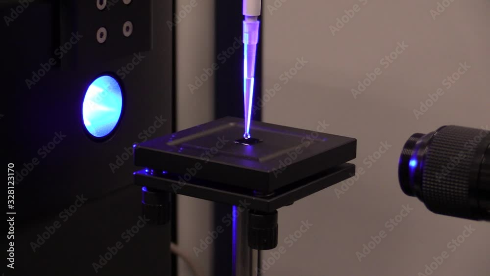 close up of an optical tensiometer. Pressure measuring instrument for ...