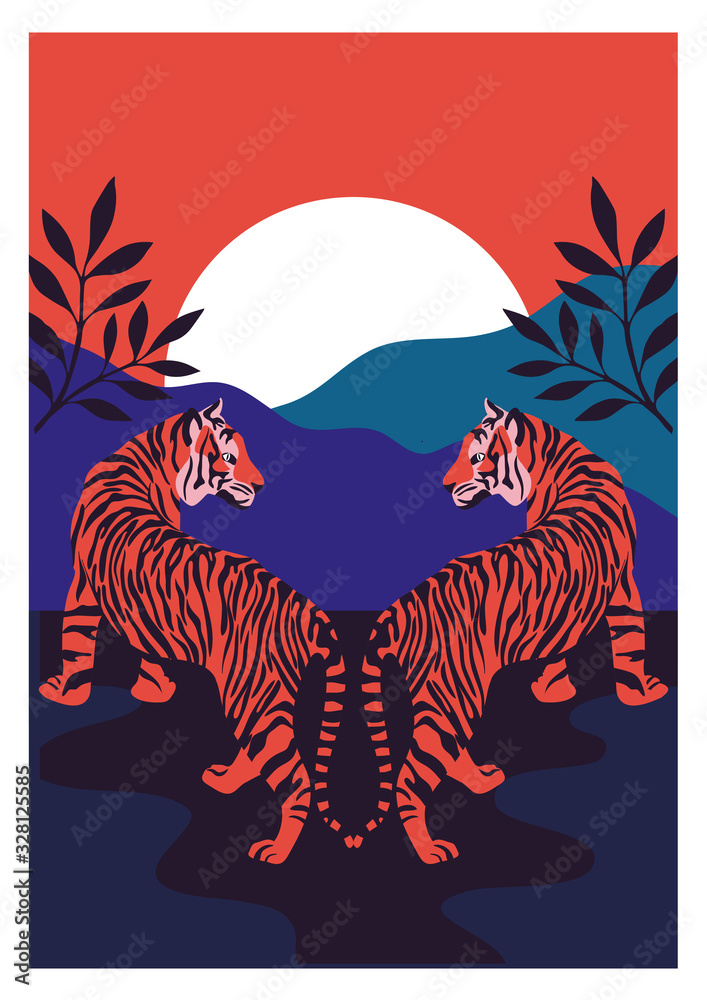 Tiger Stock Illustration | Adobe Stock