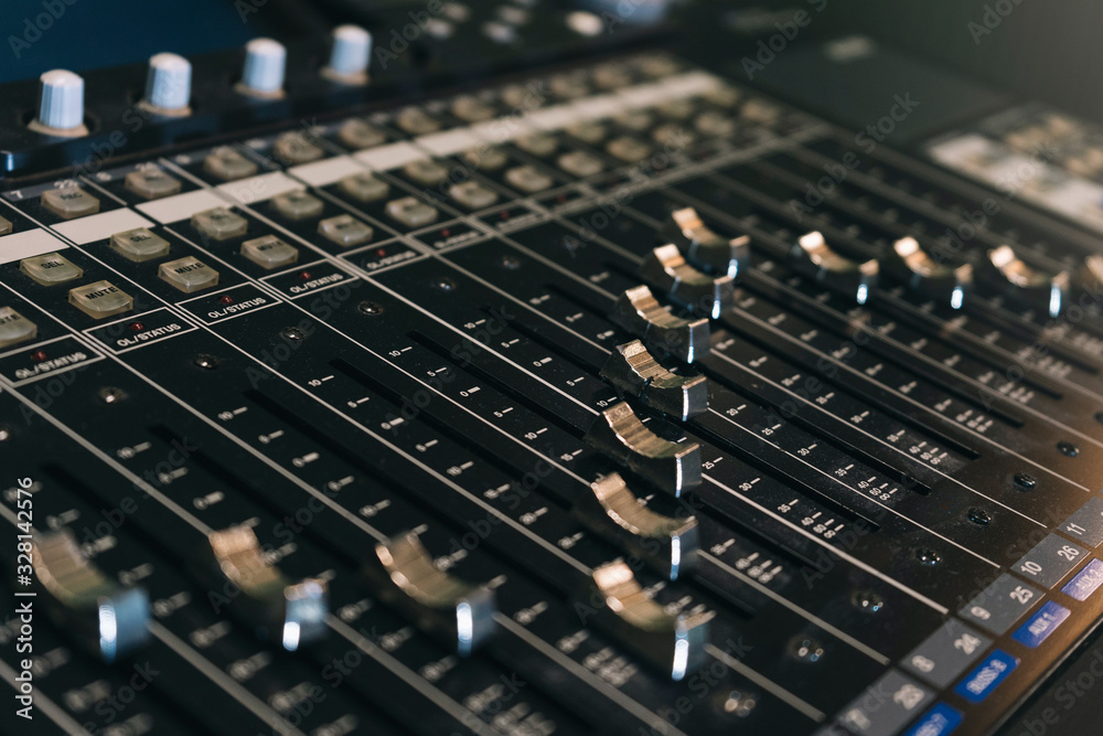 Professional audio mixer controls Stock Photo | Adobe Stock