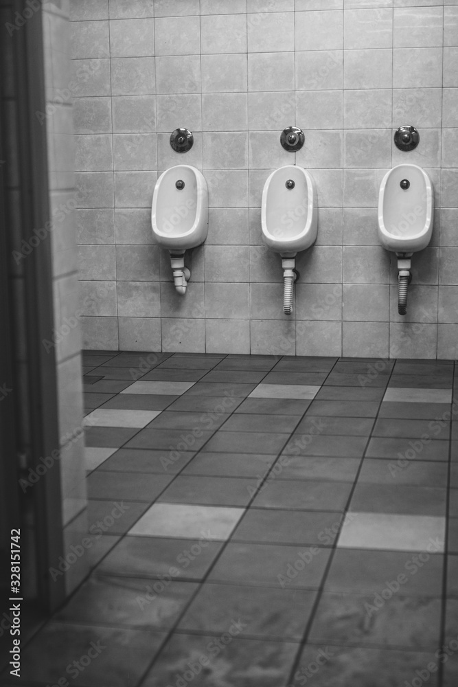 three,public toilets, urinals Stock Photo | Adobe Stock