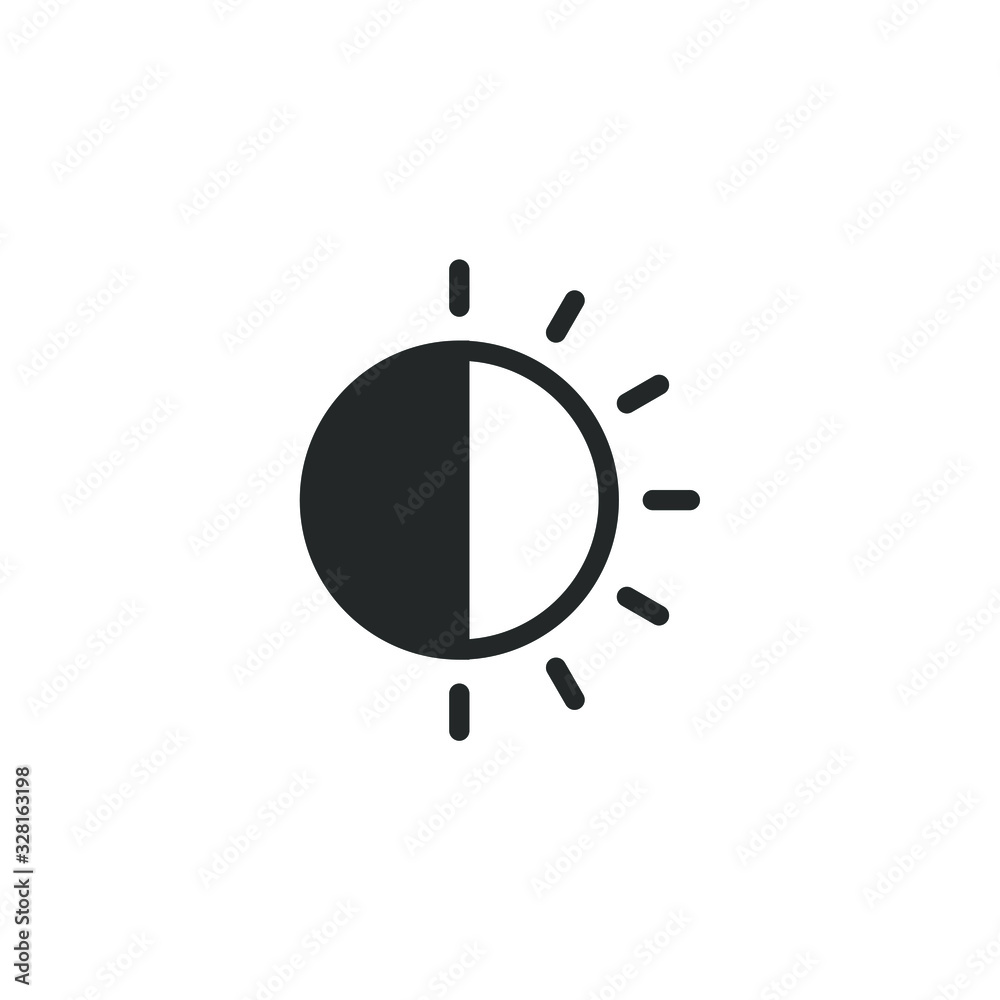 Phases of solar and lunar eclipse icon template color editable. sun or ...