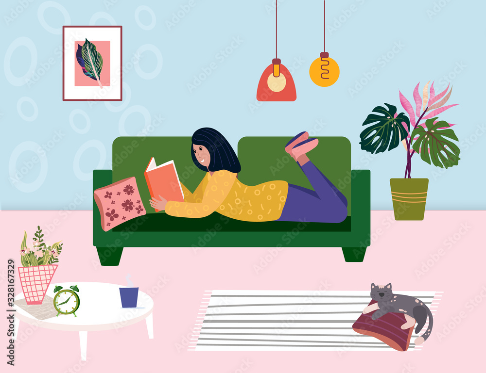 Relaxed Student Cartoon