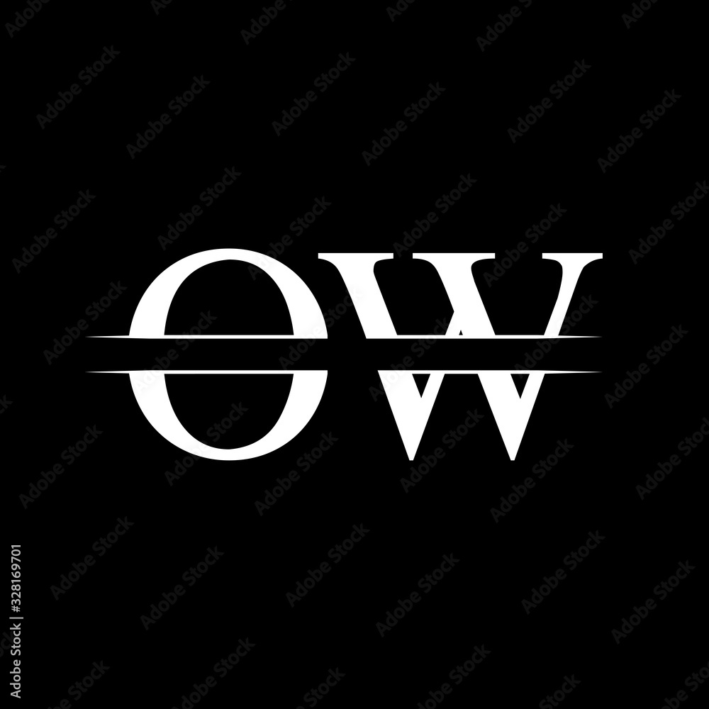 Initial Monogram Letter OW Logo Design Vector Template. OW Letter Logo ...