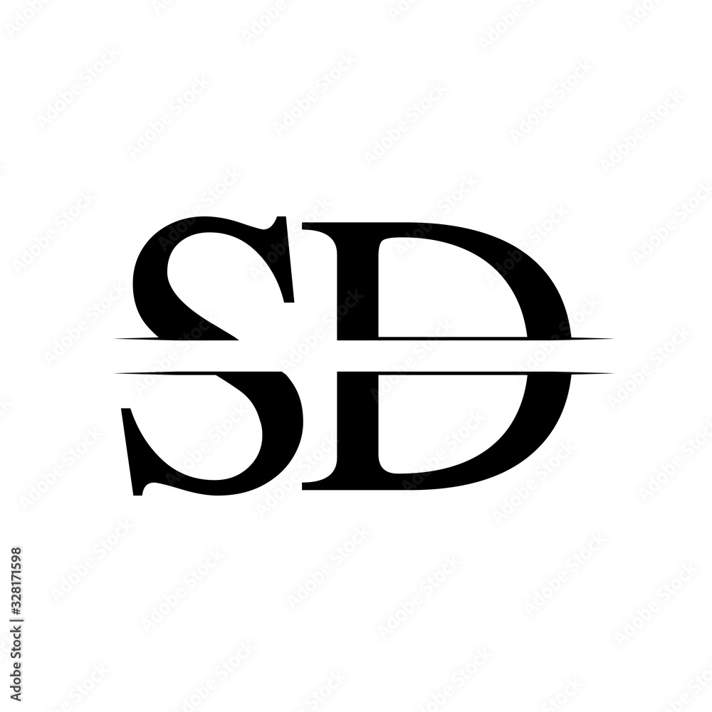 Initial Letter SD Logo Design Vector Template. SD Letter Logo Design ...
