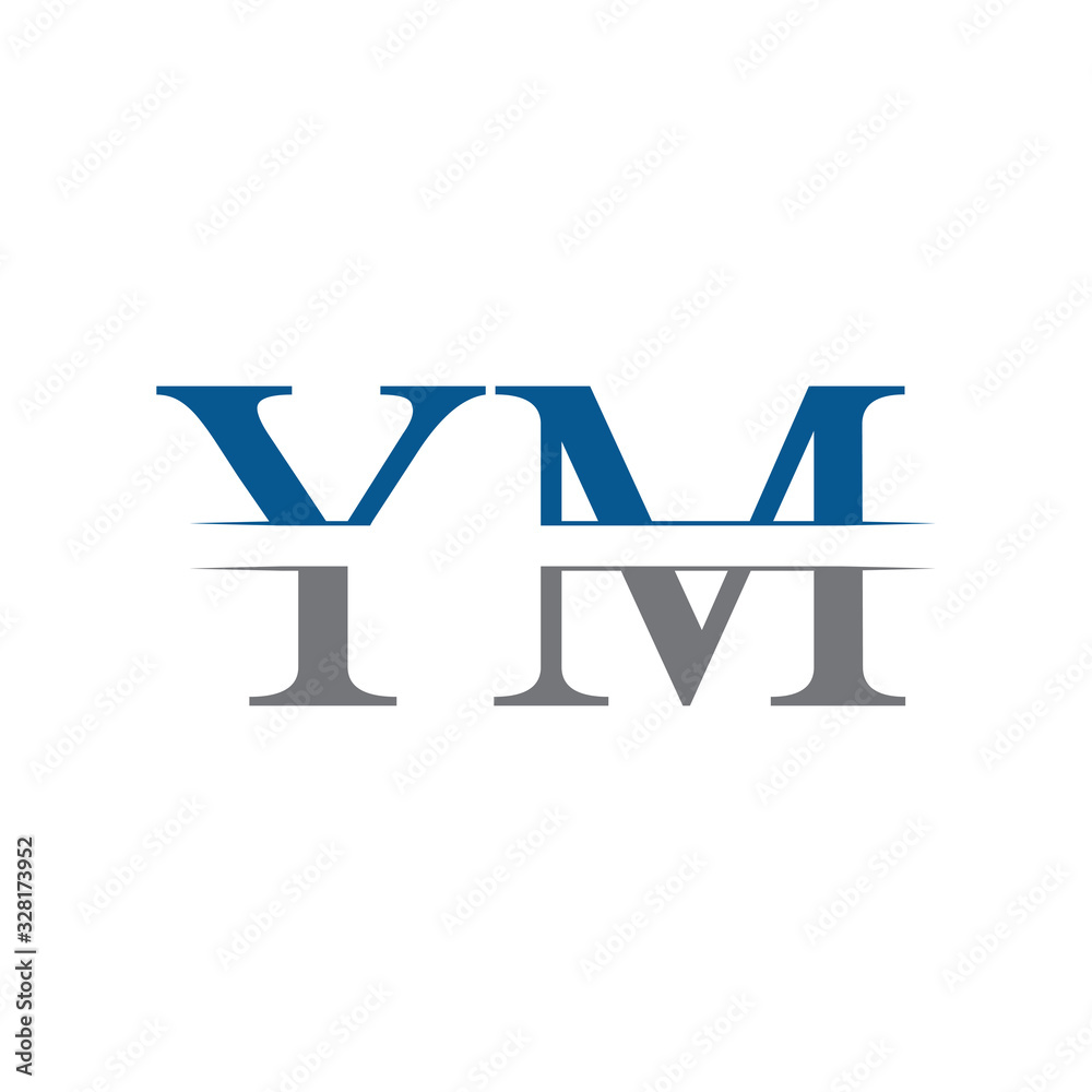 Initial YM Logo Design Vector Template. Creative Letter YM Business ...