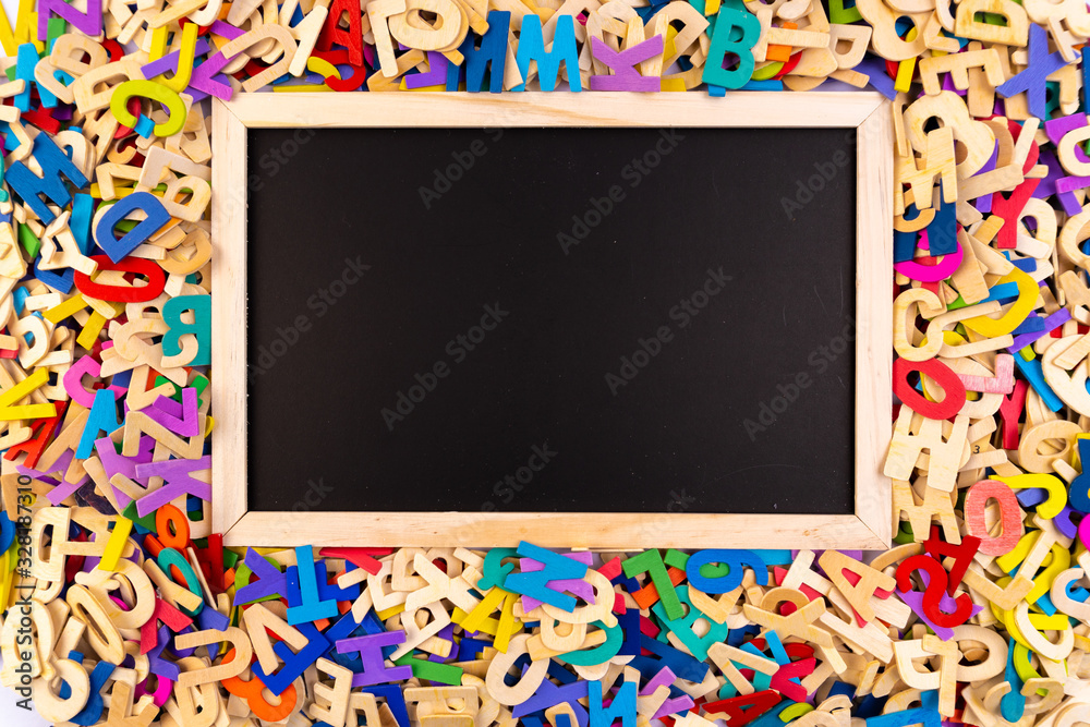 Colorful alphabet letter with educational concept. Stock Photo | Adobe ...