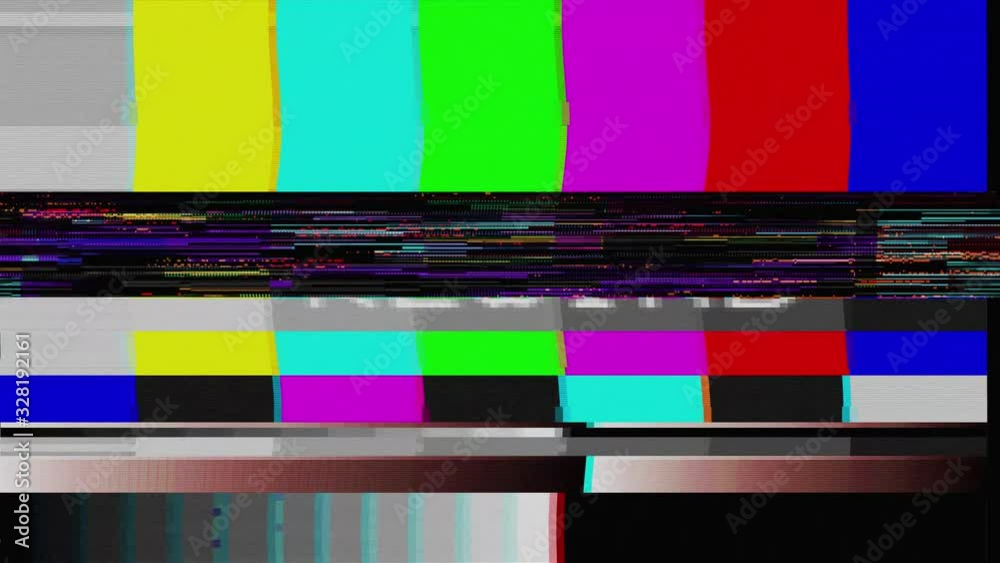 Vintage VHS (Video Home System) defects noise and artifacts effect ...