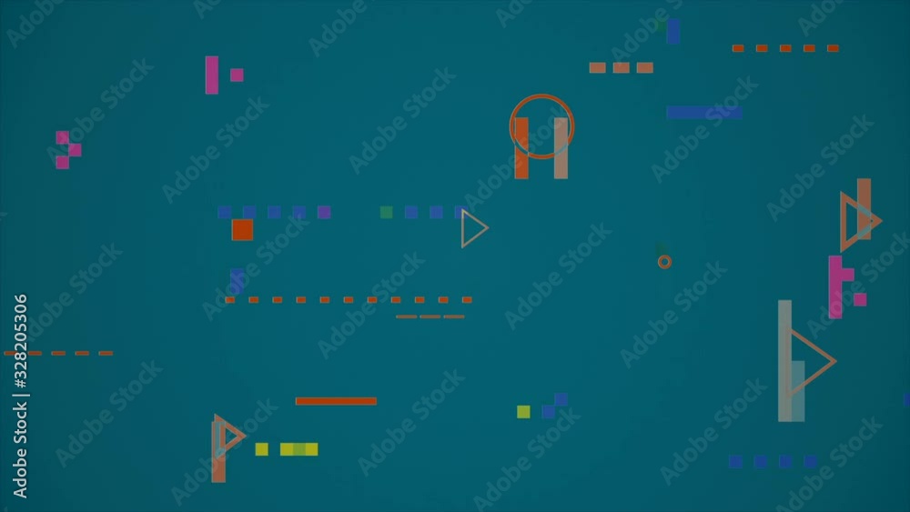 Pixelated Fun Figures Loop Colored Motion Background Stock Video ...