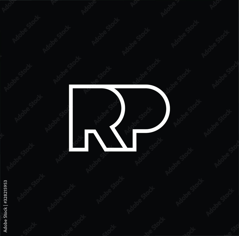 Initial based modern and minimal Logo. RP PR letter trendy fonts ...