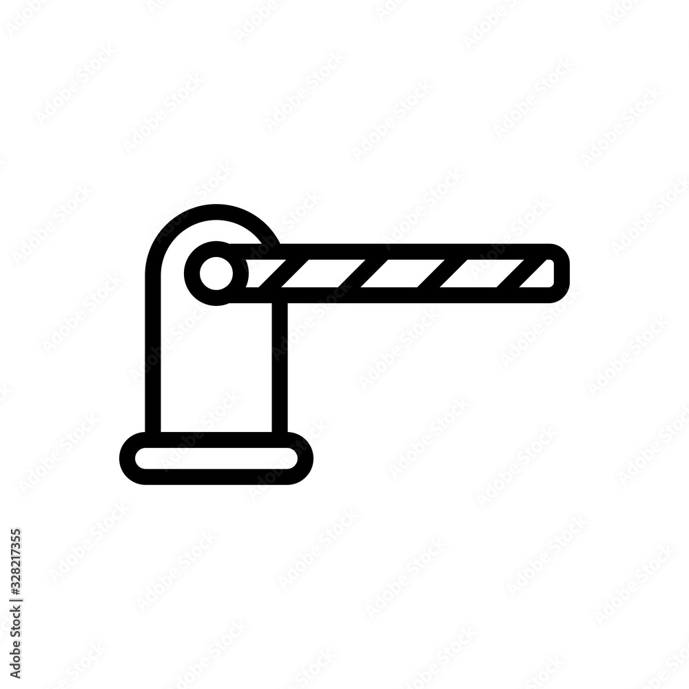 toll road icon vector. Thin line sign. Isolated contour symbol ...