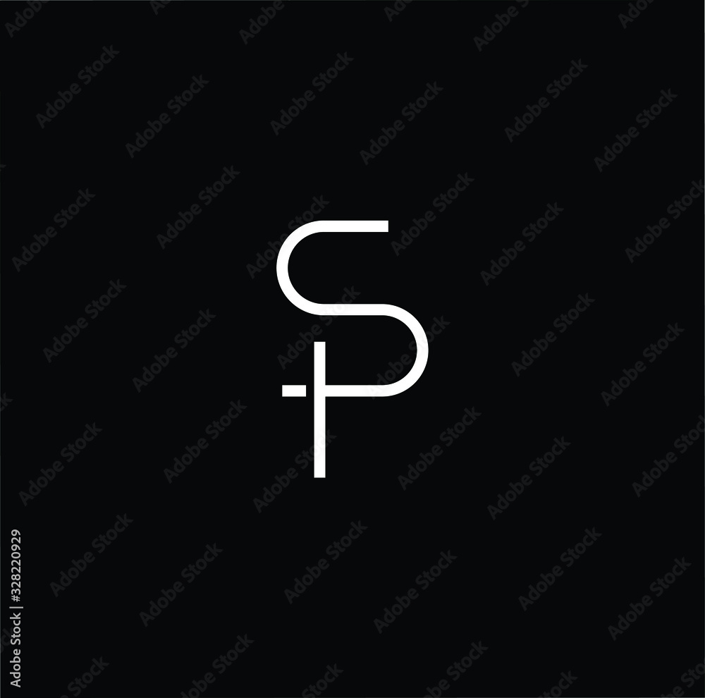 Initial based modern and minimal Logo. SP PS letter trendy fonts ...