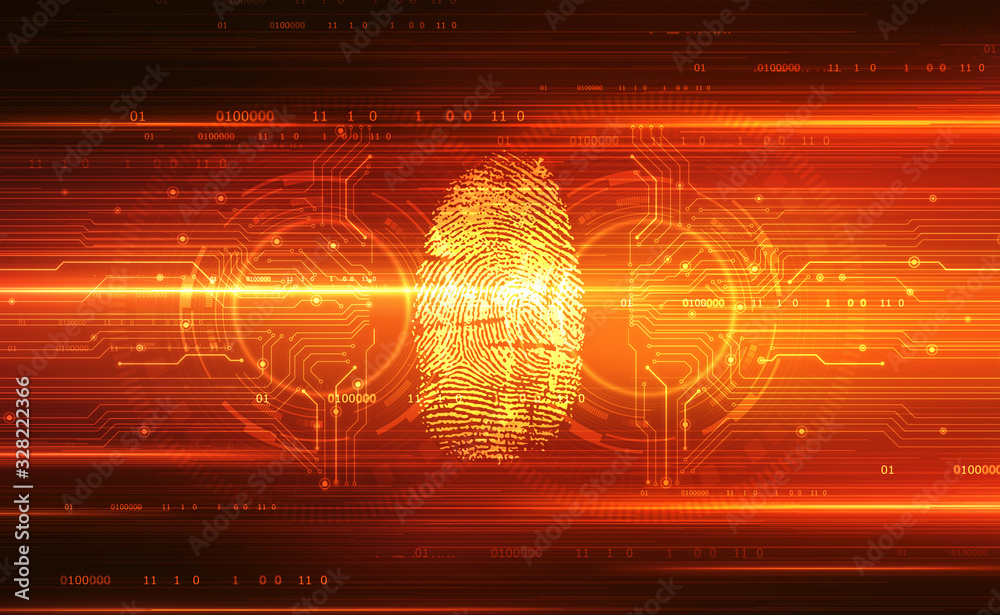 Fingerprint Scanning Identification System. Biometric Authorization and ...