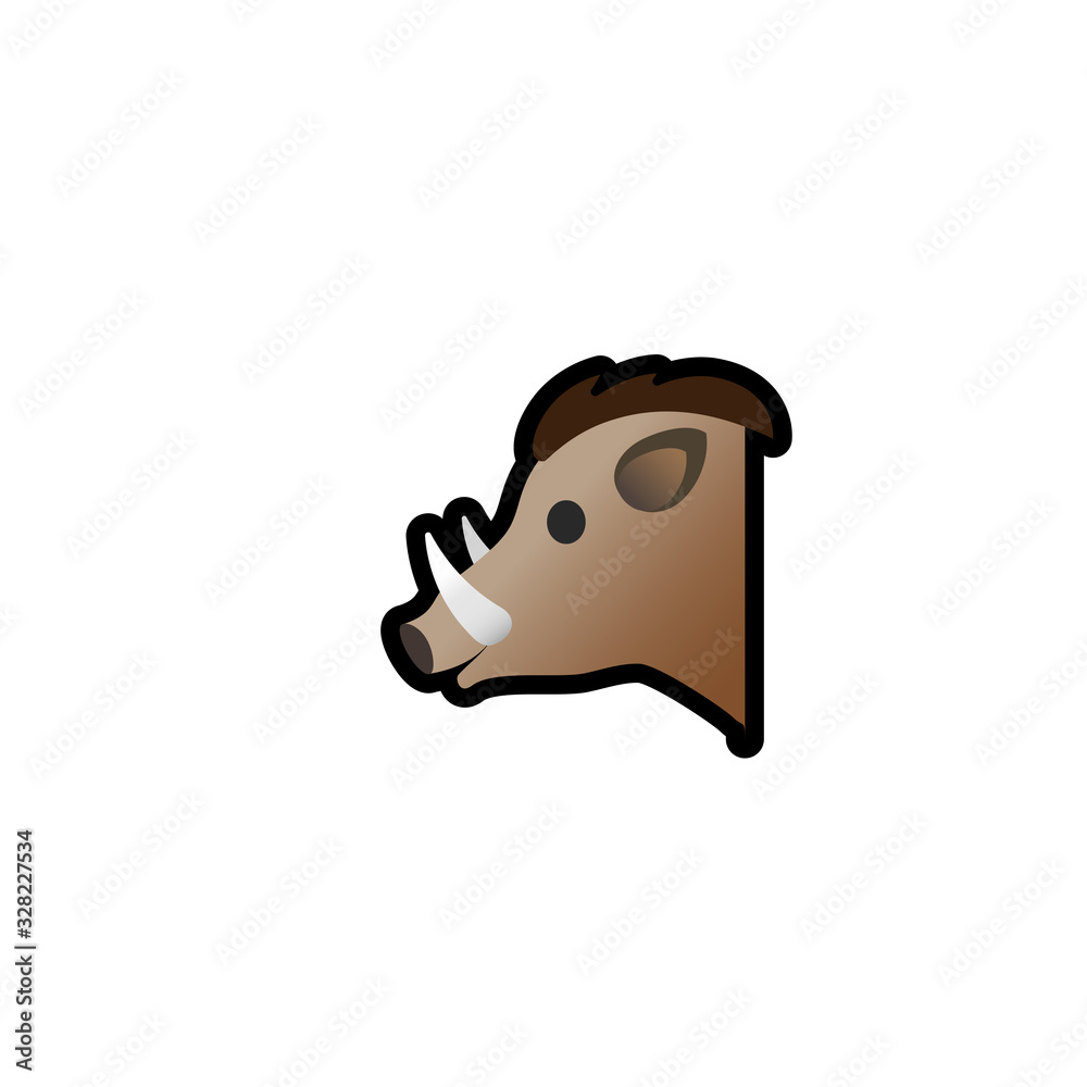 Boar Isolated Realistic Vector Icon. Wild Boar, Pig, Warthog Cartoon ...