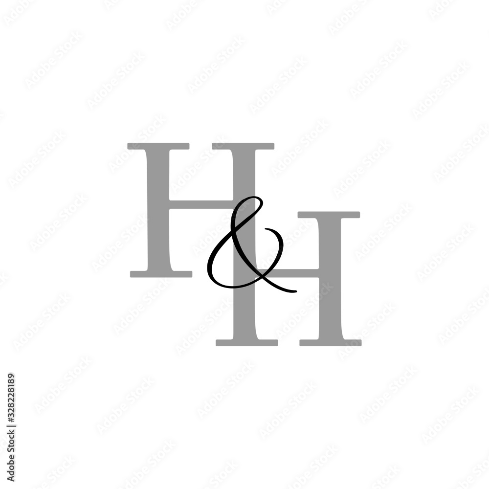 HH Letter Logo Design Vector Typography Stock Vector | Adobe Stock
