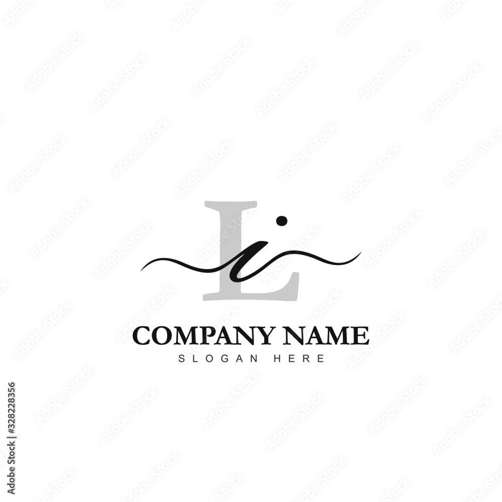 Initial IL logo luxury beauty template illustration Stock Vector ...
