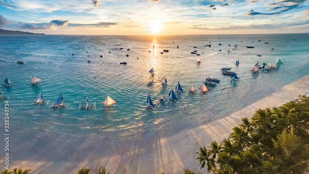 Foto de Coastal Resort Scenery of Boracay Island, Philippines, a ...
