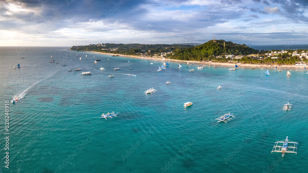 Coastal Resort Scenery of Boracay Island, Philippines, a Tourism ...