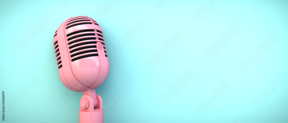 pink microphone Stock Illustration | Adobe Stock