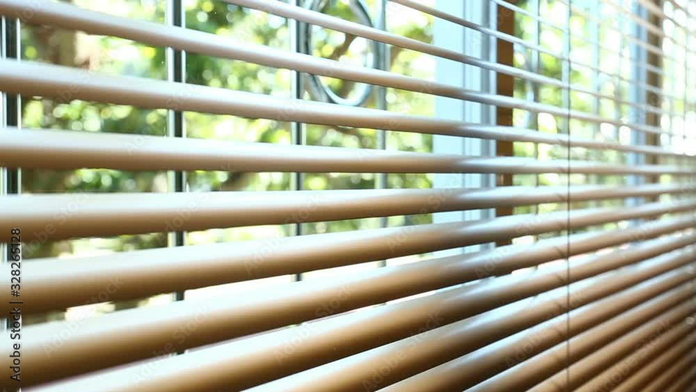 window blinds open and close interior in home Stock Video | Adobe Stock