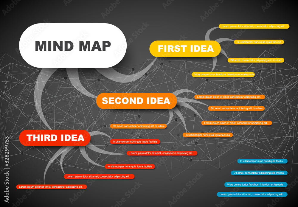 Vector abstract mind map infographic template Stock Vector | Adobe Stock