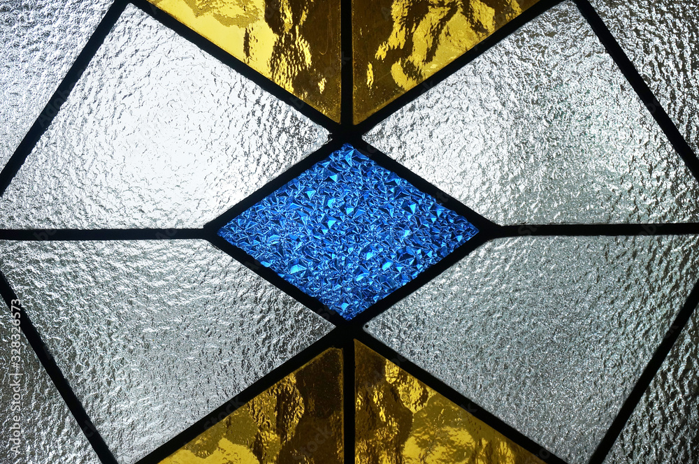 Beautiful colorful stained glass window detail and texture Stock Photo ...