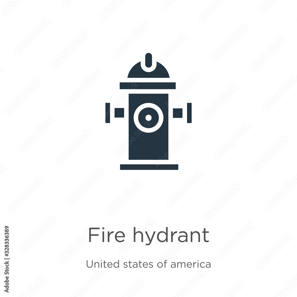 Fire hydrant icon vector. Trendy flat fire hydrant icon from united ...