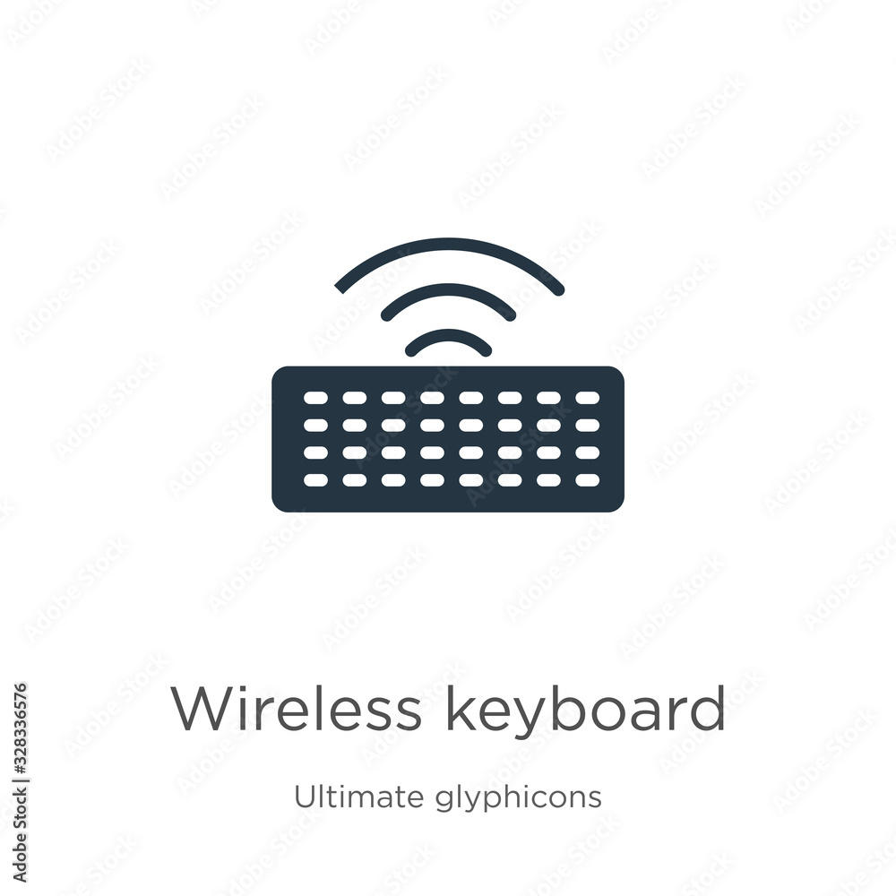 Wireless keyboard icon vector. Trendy flat wireless keyboard icon from ...