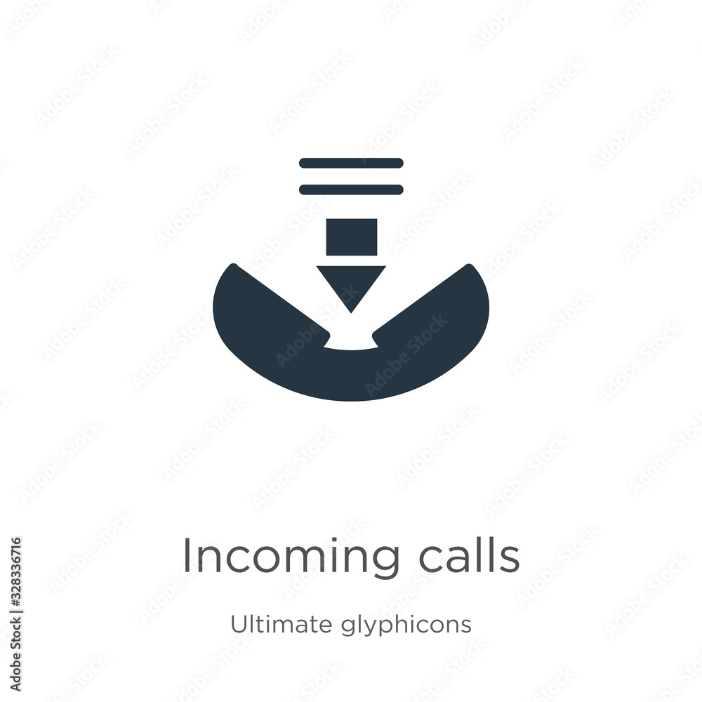 Incoming calls icon vector. Trendy flat incoming calls icon from ...