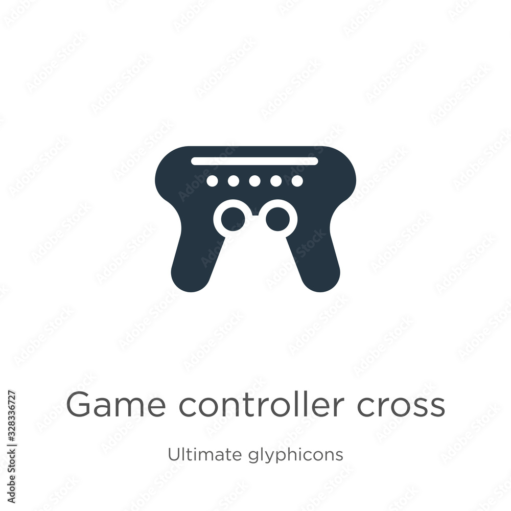 Game controller cross icon vector. Trendy flat game controller cross ...