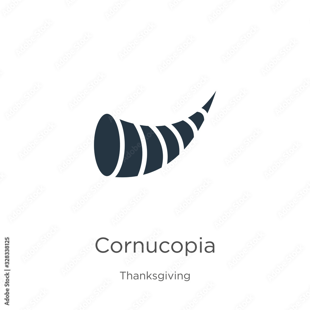 Cornucopia icon vector. Trendy flat cornucopia icon from thanksgiving ...