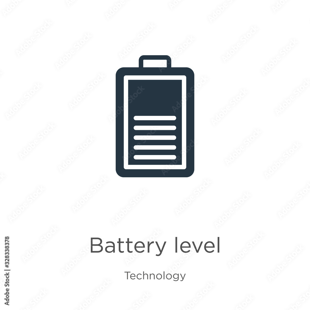 Battery level icon vector. Trendy flat battery level icon from ...