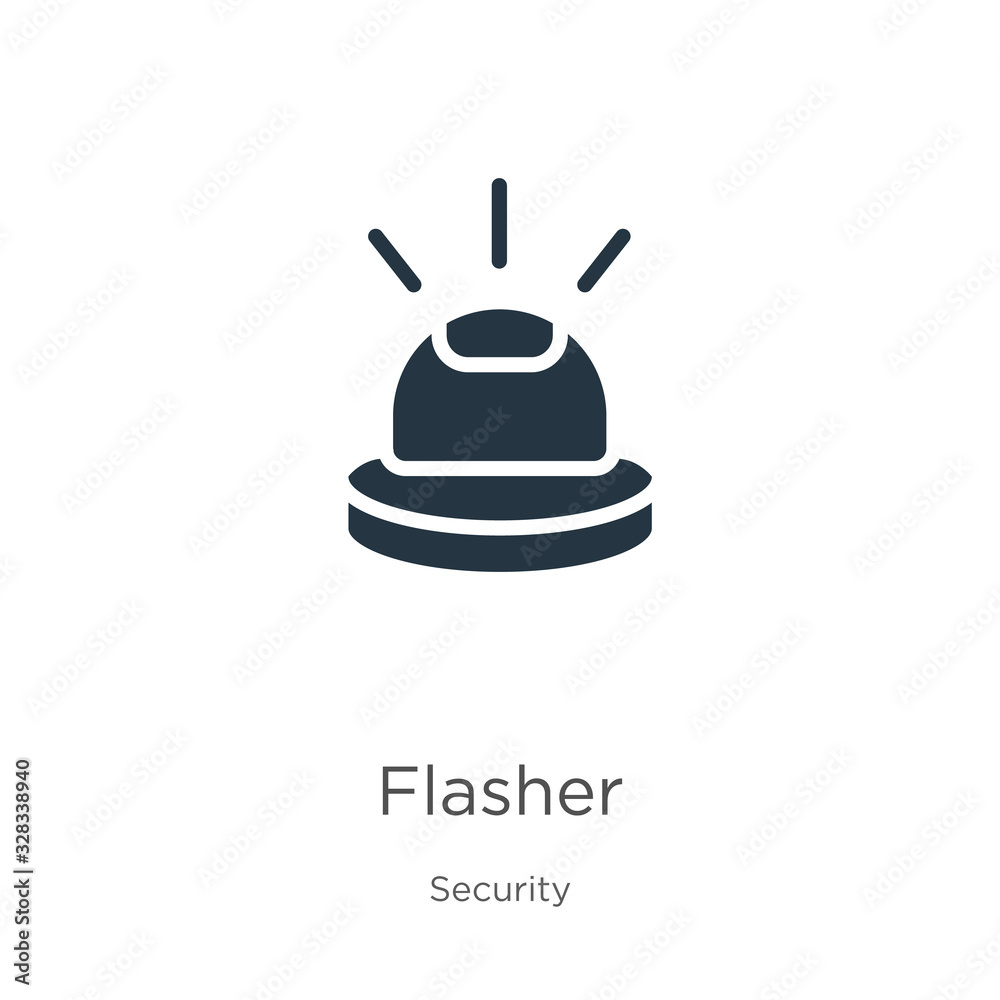 Flasher icon vector. Trendy flat flasher icon from security collection ...