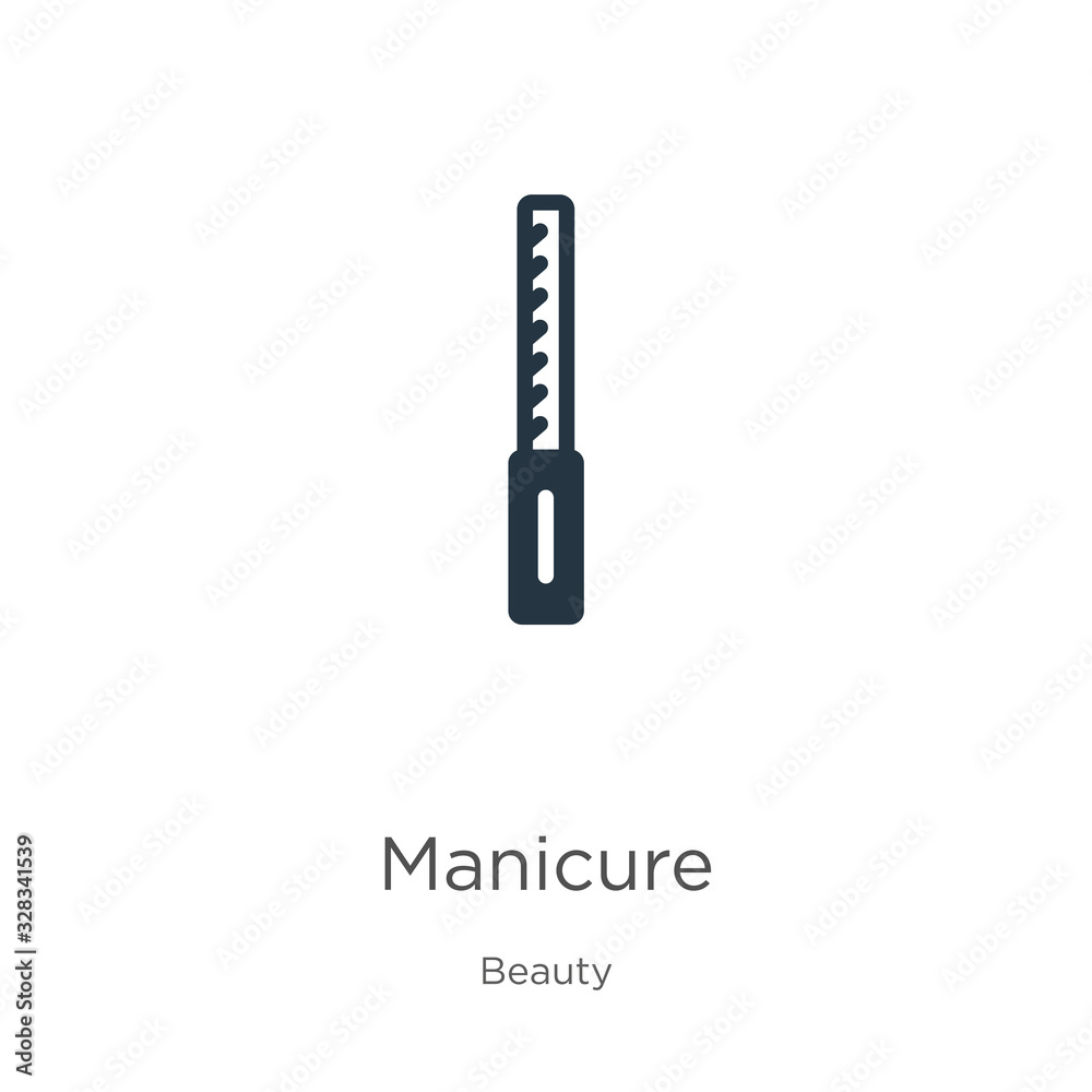 Manicure icon vector. Trendy flat manicure icon from beauty collection ...