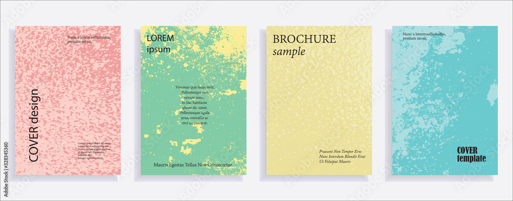 Minimalistic cover design templates. Set of layouts for covers of books ...