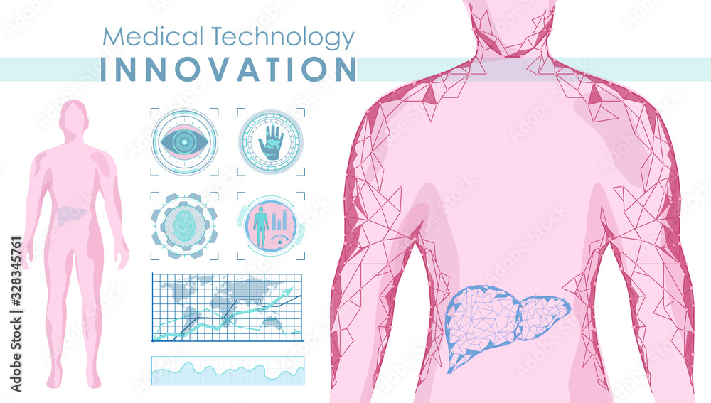 Vector illustration of modern medical examination of human body ...