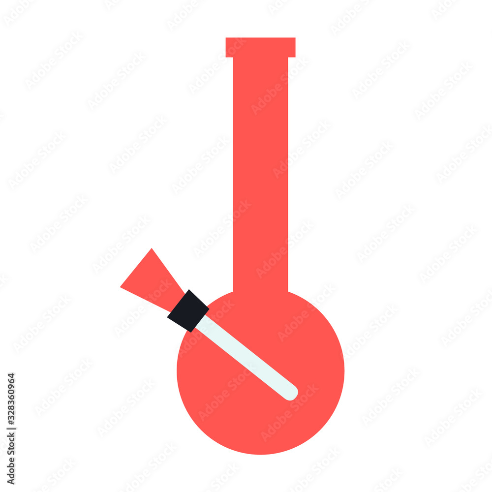 Vector illustration of a bong. Smoking weed equipment. Stock Vector ...