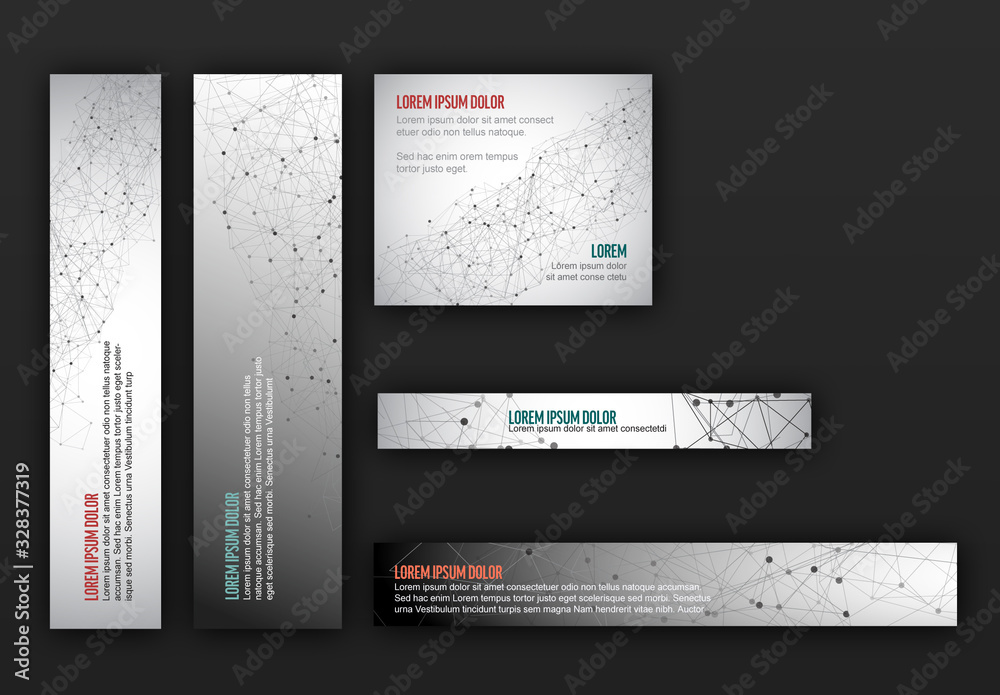 Banner Collection with Netwrok Theme Stock Template | Adobe Stock