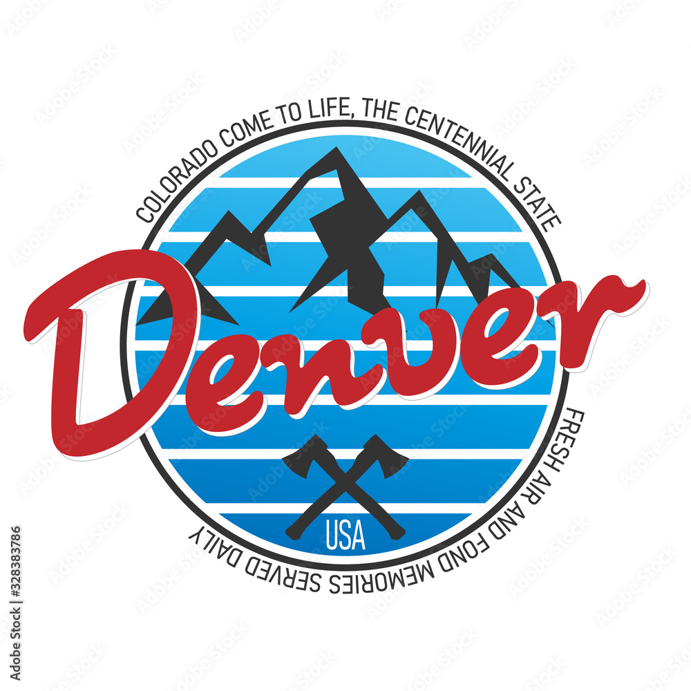 Denver Colorado logo. Vector and illustration on a white background ...