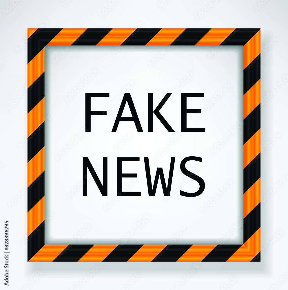 Fake news alert sign, vector illustration symbol Stock Vector | Adobe Stock