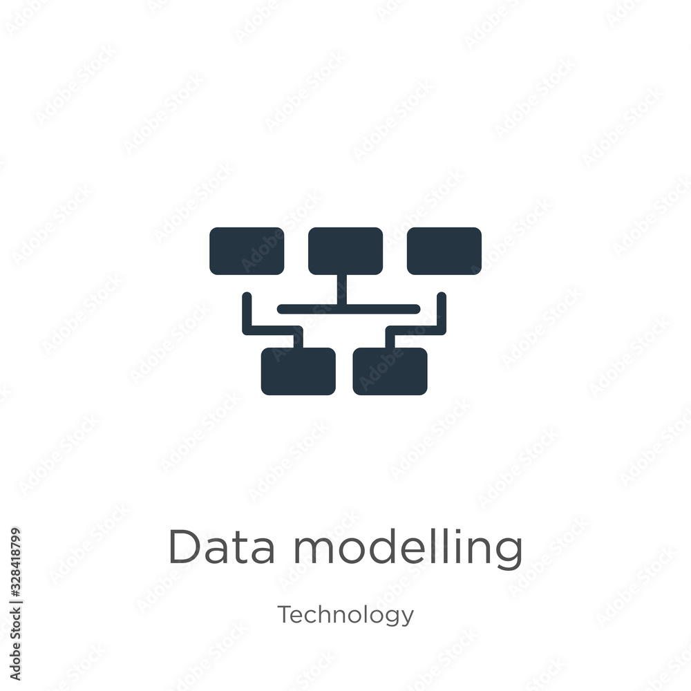 Data modelling icon vector. Trendy flat data modelling icon from ...