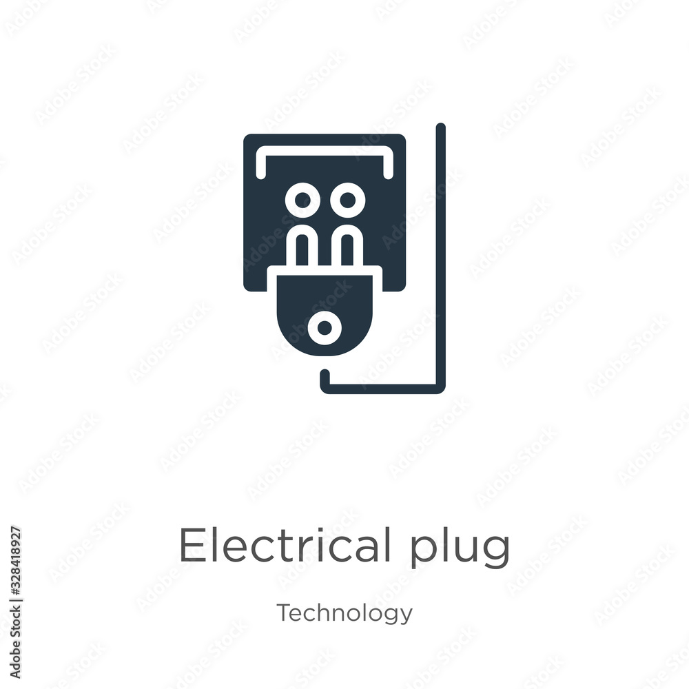 Electrical plug icon vector. Trendy flat electrical plug icon from ...