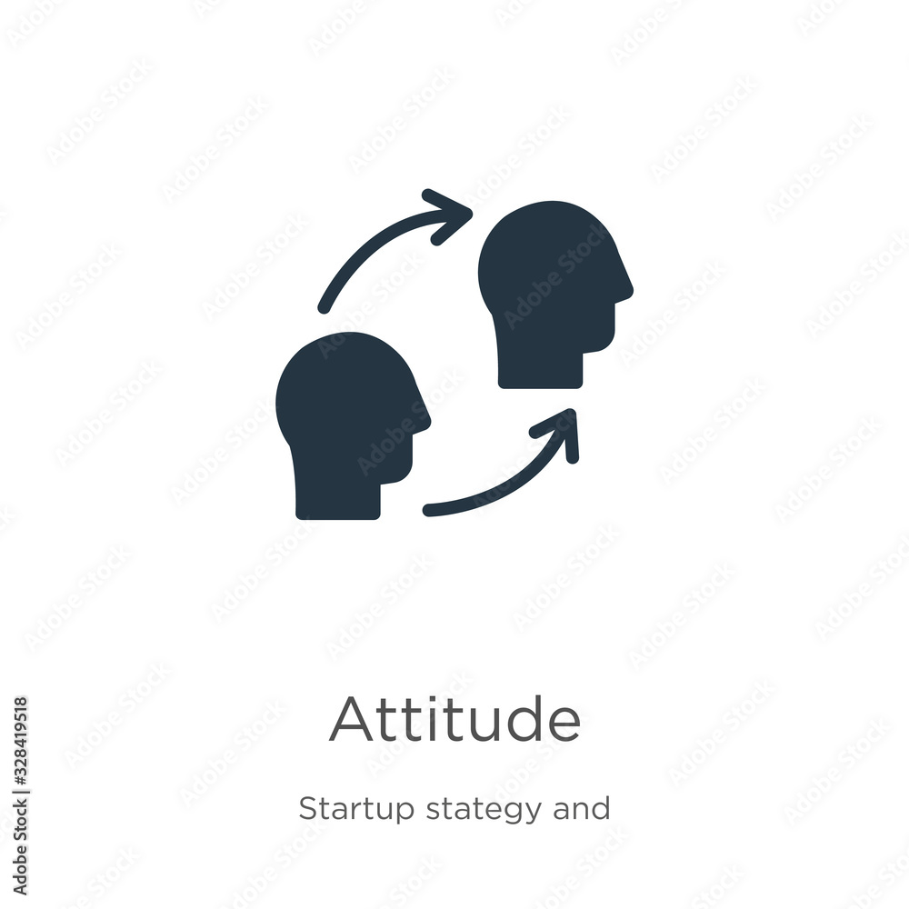 Attitude icon vector. Trendy flat attitude icon from startup collection ...