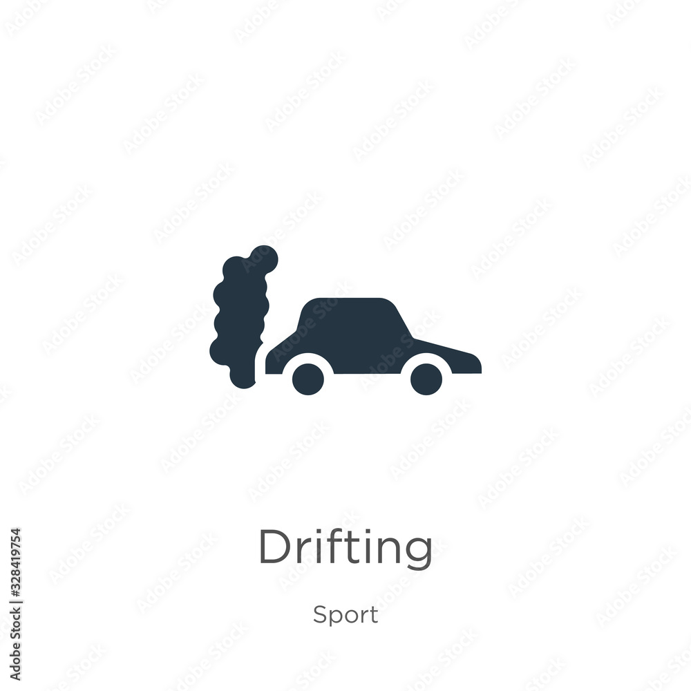 Drifting icon vector. Trendy flat drifting icon from sport collection ...